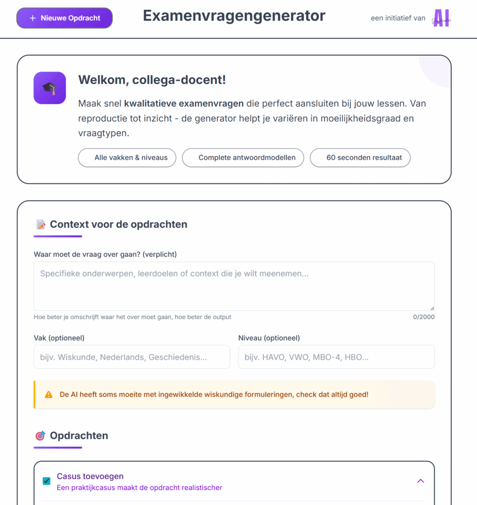 appjes voor het onderwijs - AI voor Docenten